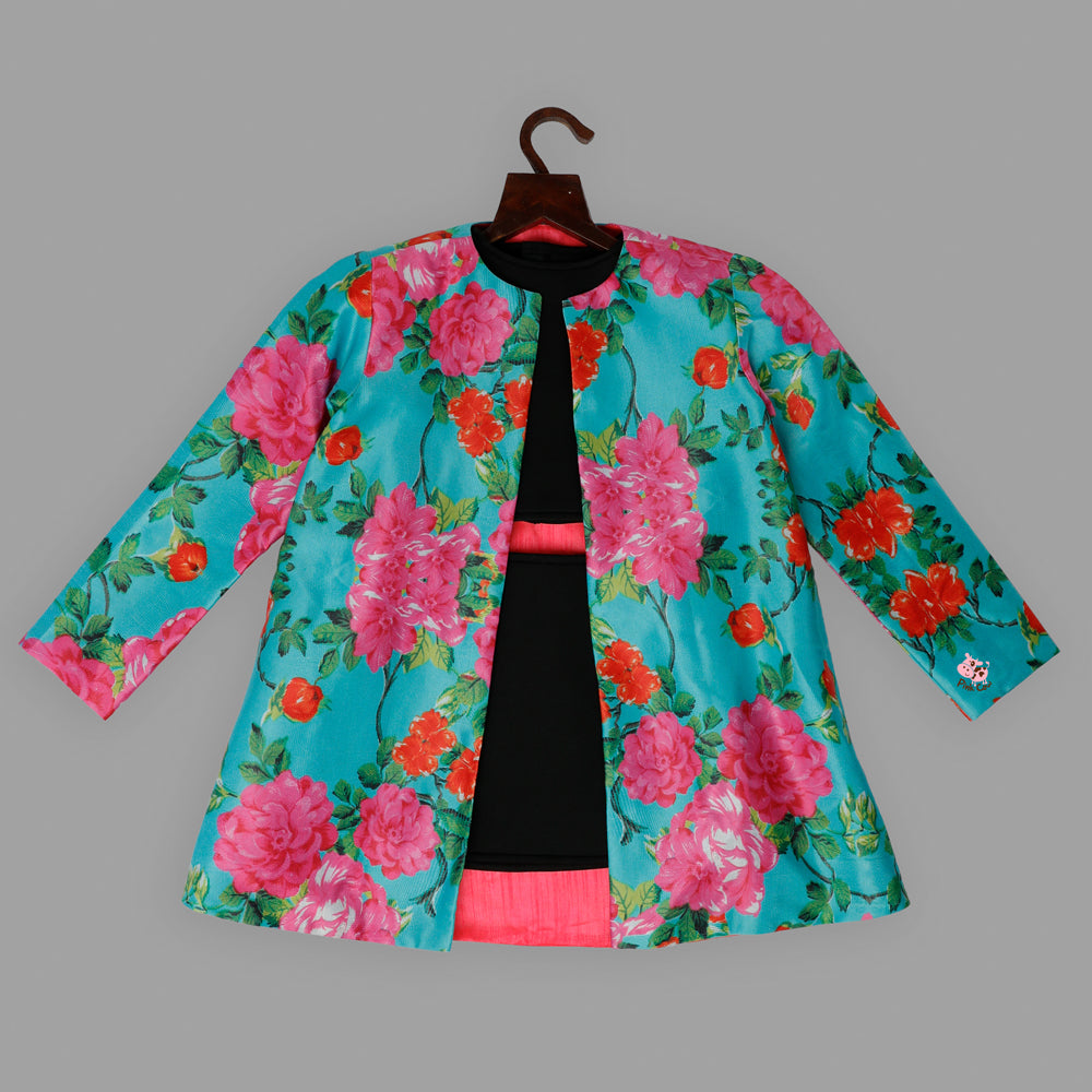 Digital printed jacket in satin and silk – Pinkcow Designs Private Limited